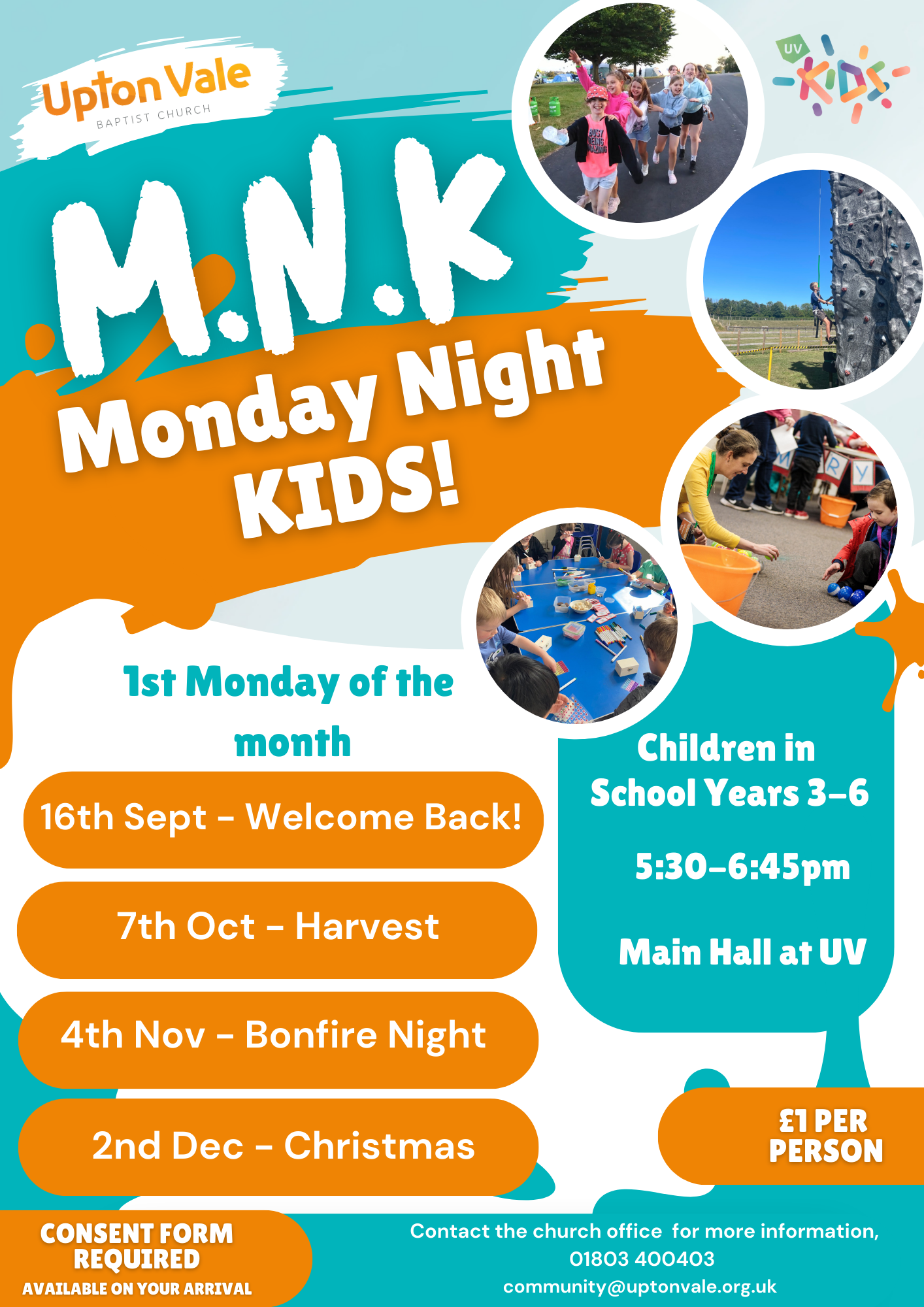 Upton Vale Baptist Church : Monday Night Kids (School Yrs 3-6)